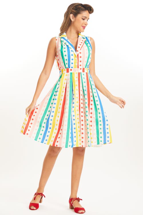 MODCLOTH ModCloth Sleeveless Fit & Flare Dress with Notched Collar